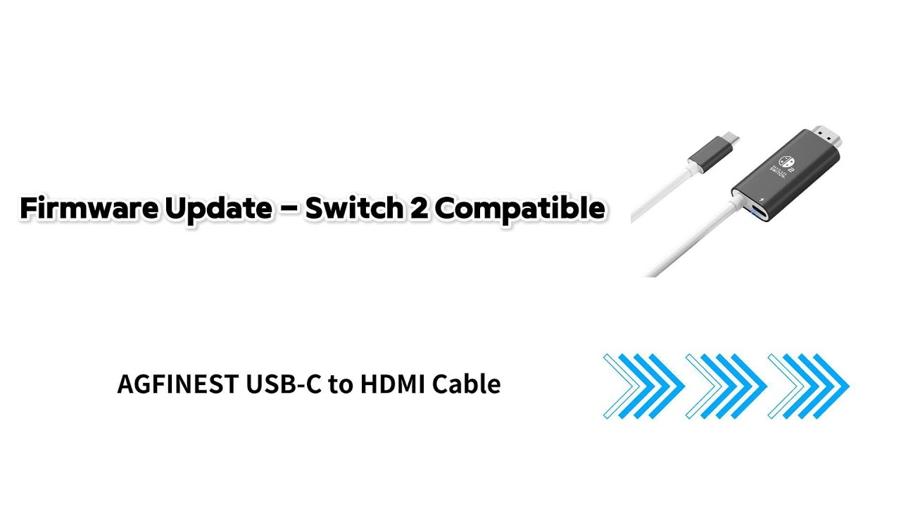 Fix Switch 2 (21.0.0) Compatibility! AGFINEST USB-C to HDMI Cable ...