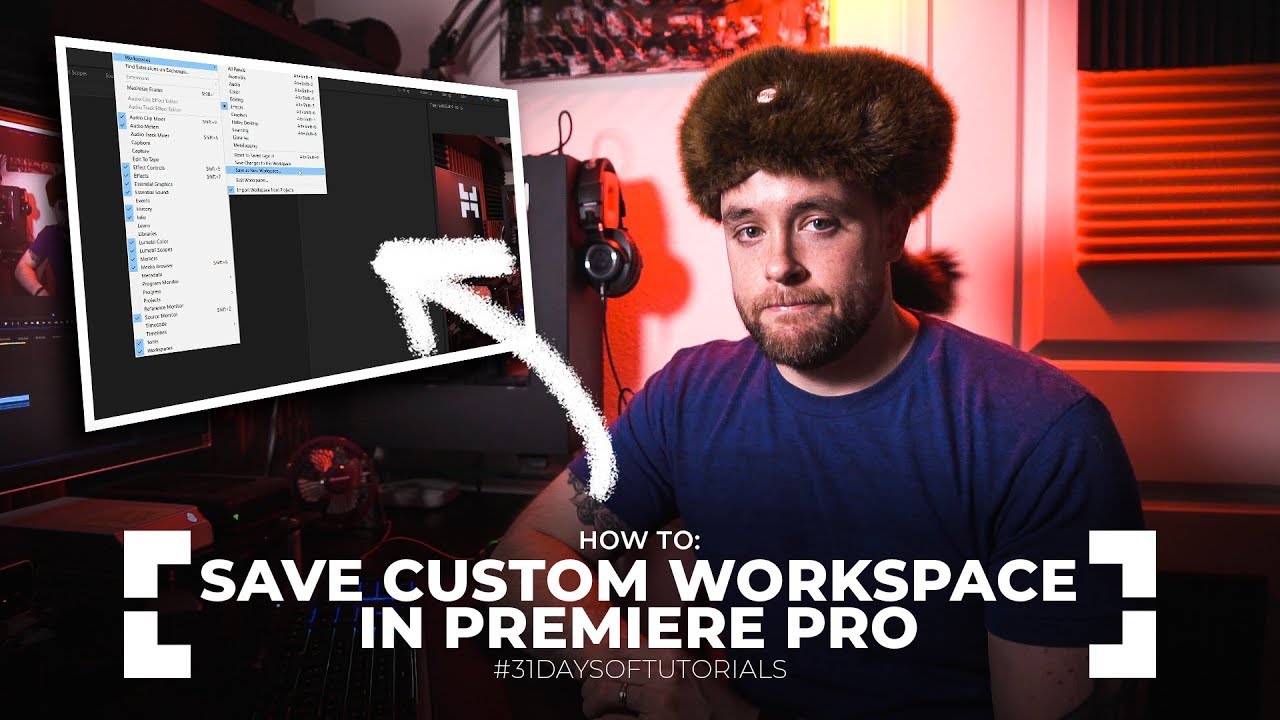 How to create and save a CUSTOM WORKSPACE in PREMIERE PRO - YouTube