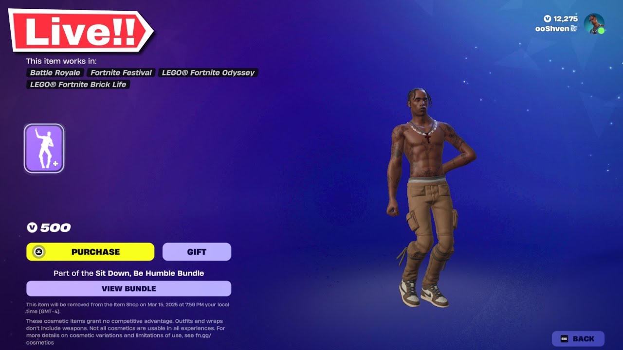 🔴Fortnite KENDRICK LAMAR EMOTE ITEM SHOP *NEW* TODAY! (Chapter 6 LIVE ...