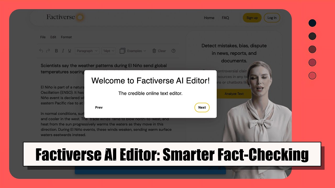 Factiverse AI Editor: Smarter Fact-Checking for Text with Machine Learning - YouTube