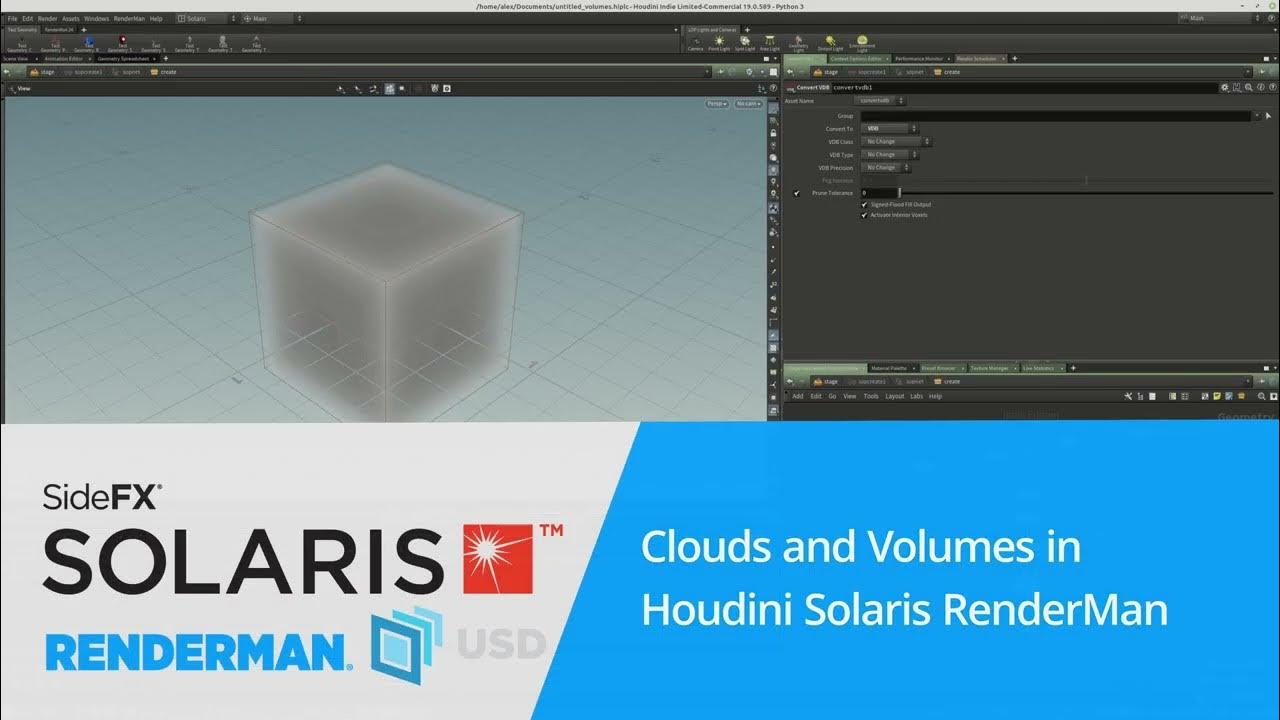 Houdini/Solaris, USD & RenderMan for Beginners #12 | Clouds and volumes - YouTube
