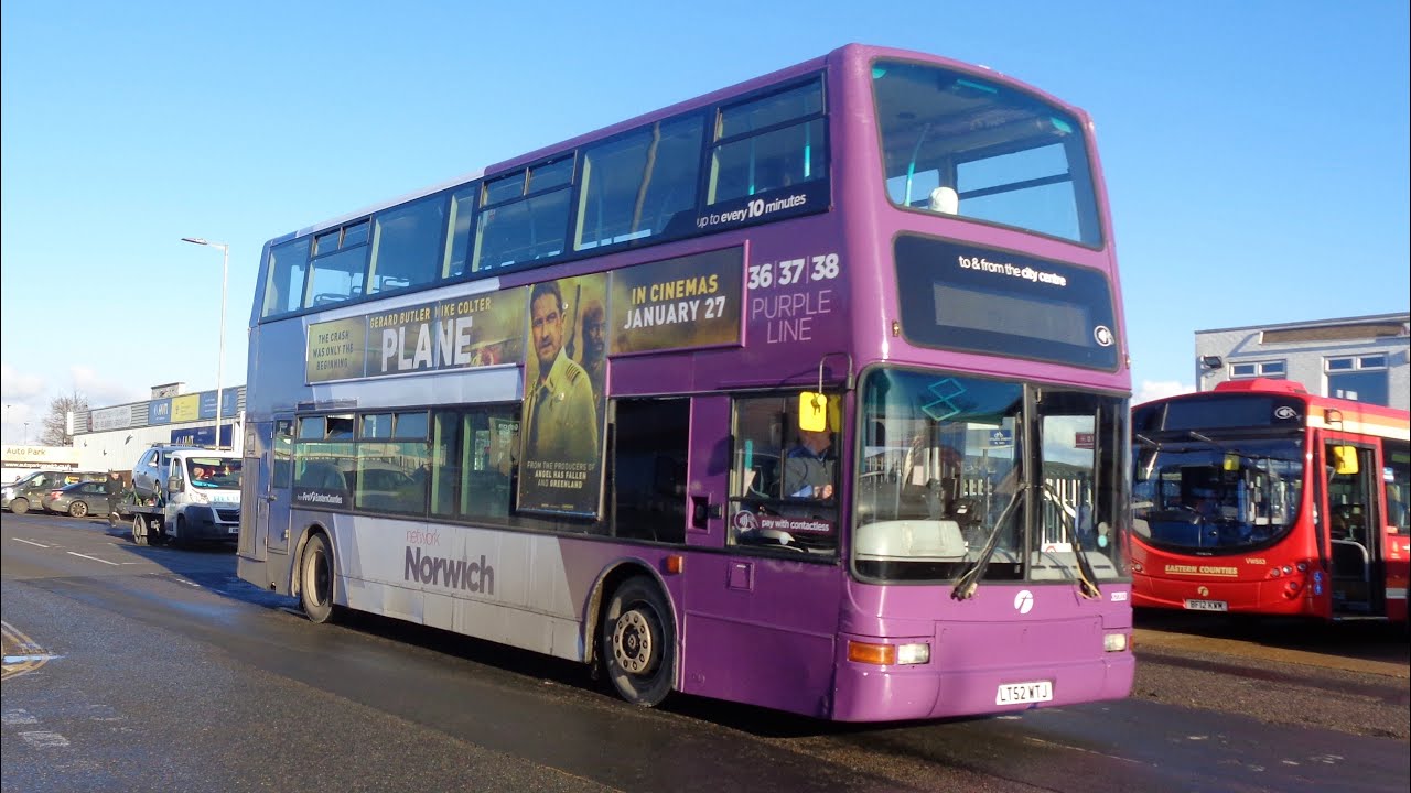 Volvo B7TL Plaxton President - 32203 LT52 WTJ | 38 to Ives Road - YouTube