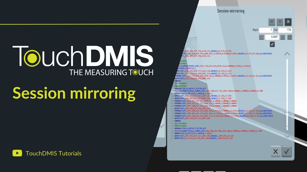 TouchDMIS Tutorials - Session mirroring: how to mirror the part - YouTube