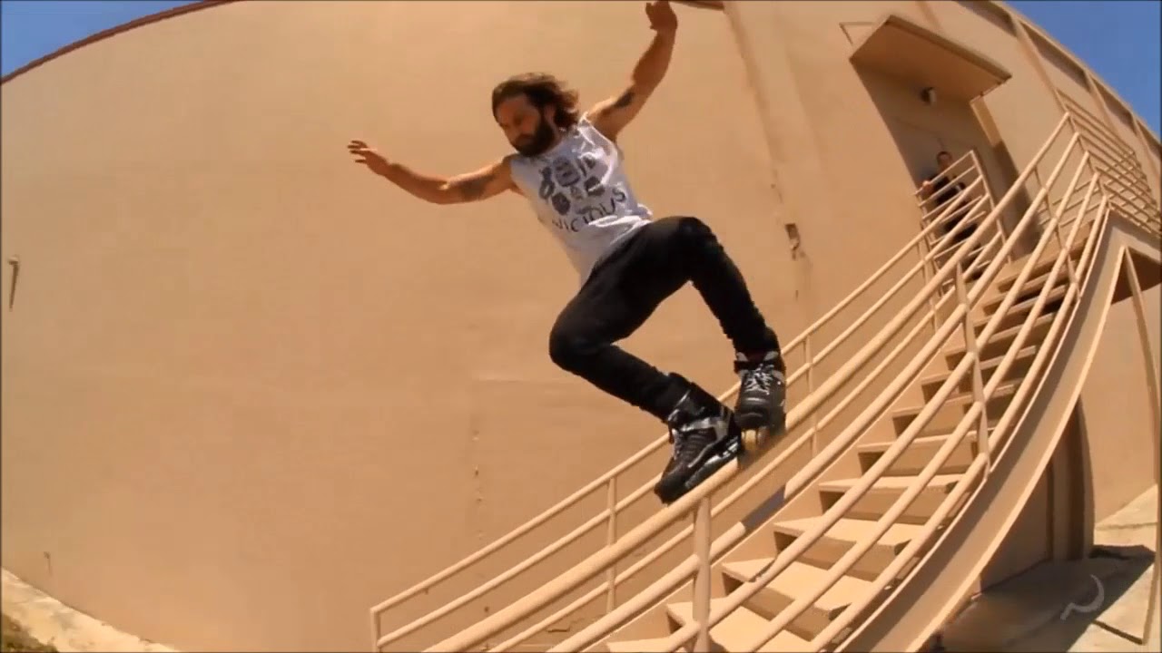 Best fall ever on roller blade and skateboard!!! - YouTube