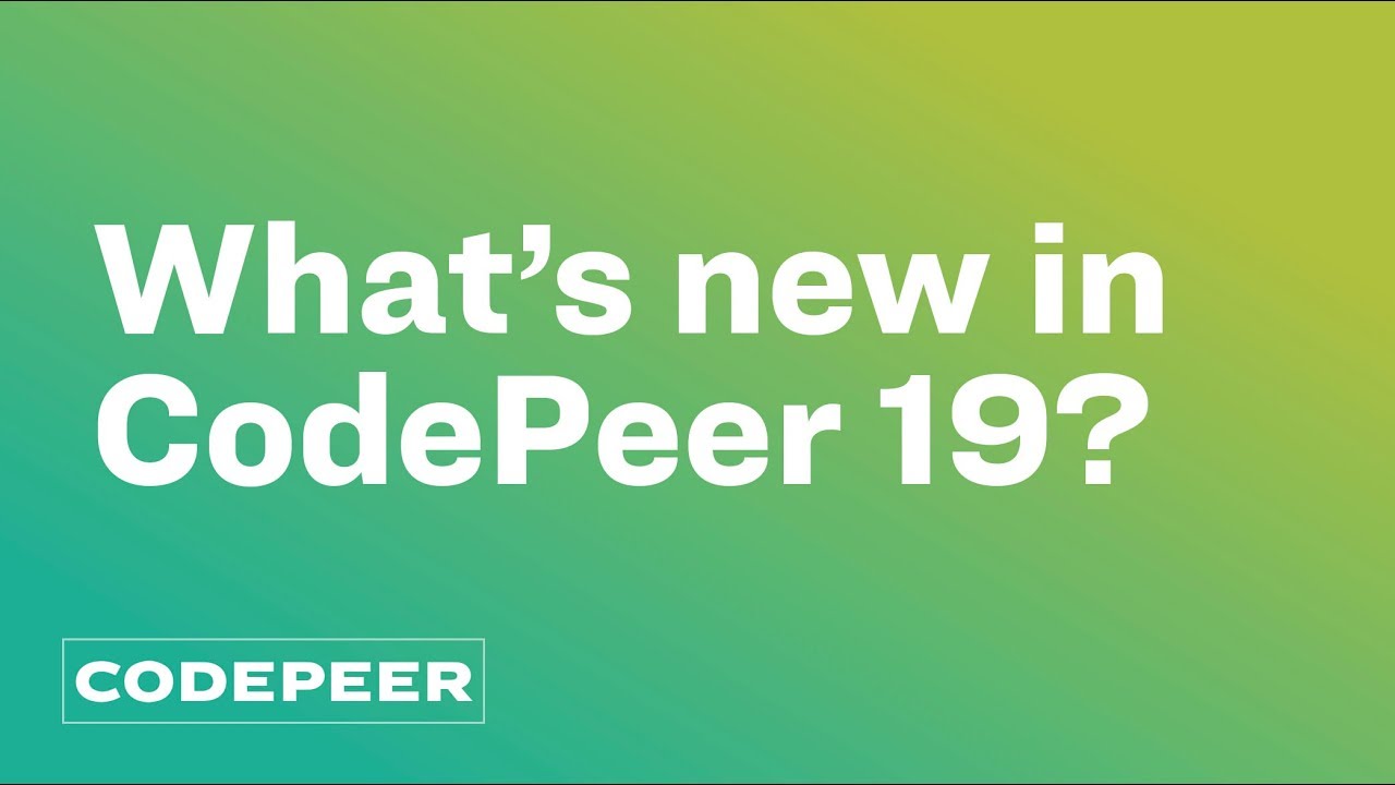 What's New in CodePeer 19 - YouTube