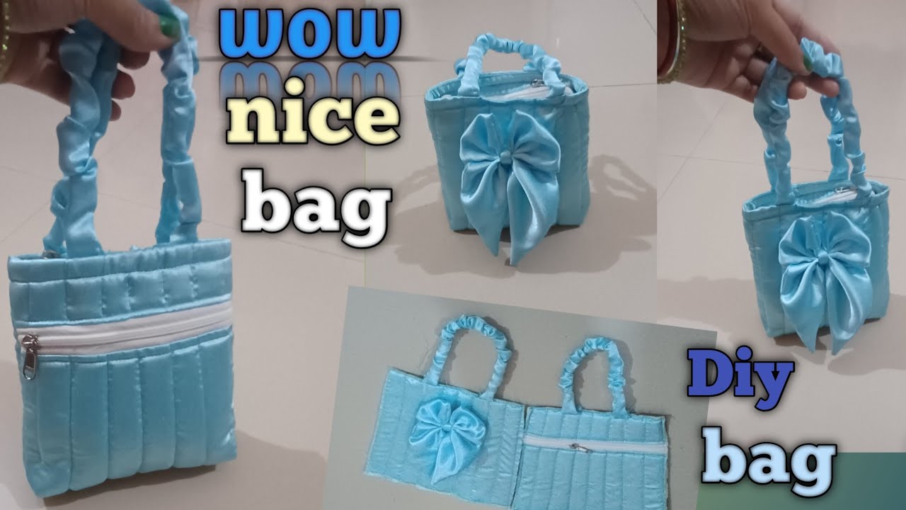 Nice bag ll silk fabric nice bag at home ll diy craft ll style by ...