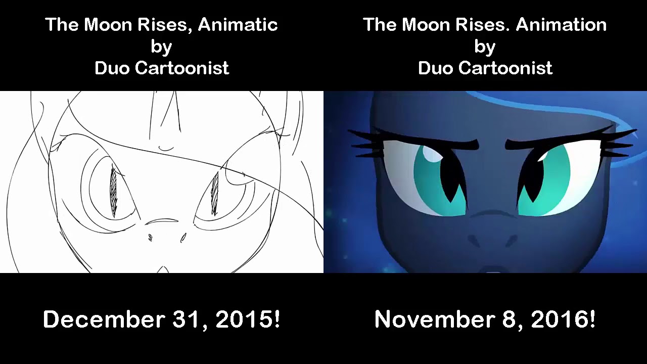 The Moon Rises, Animatic & Animation (The MLP Edition Comparison ...