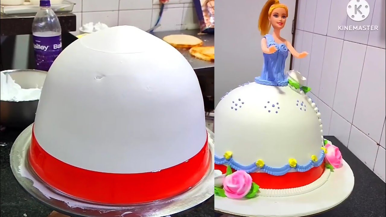 How To Make Doll Cake Without Mold || Baby Doll Cake Design | Doll Cake ...