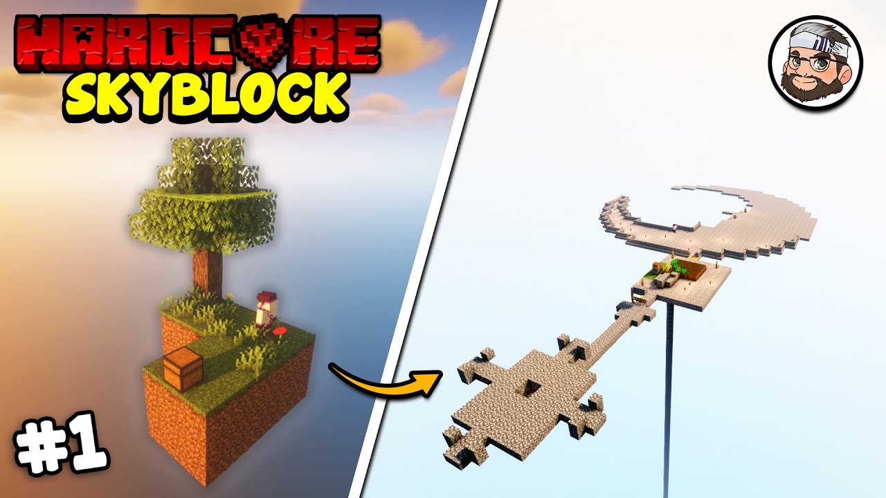 First Time Playing Hardcore Skyblock in Minecraft (EP01) - YouTube