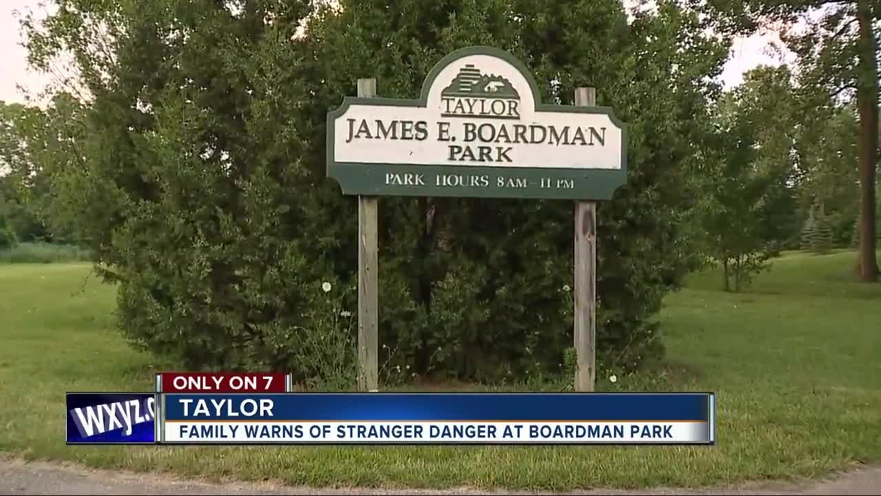 Famiiy warns of stranger danger in Boardman Park in Taylor - YouTube