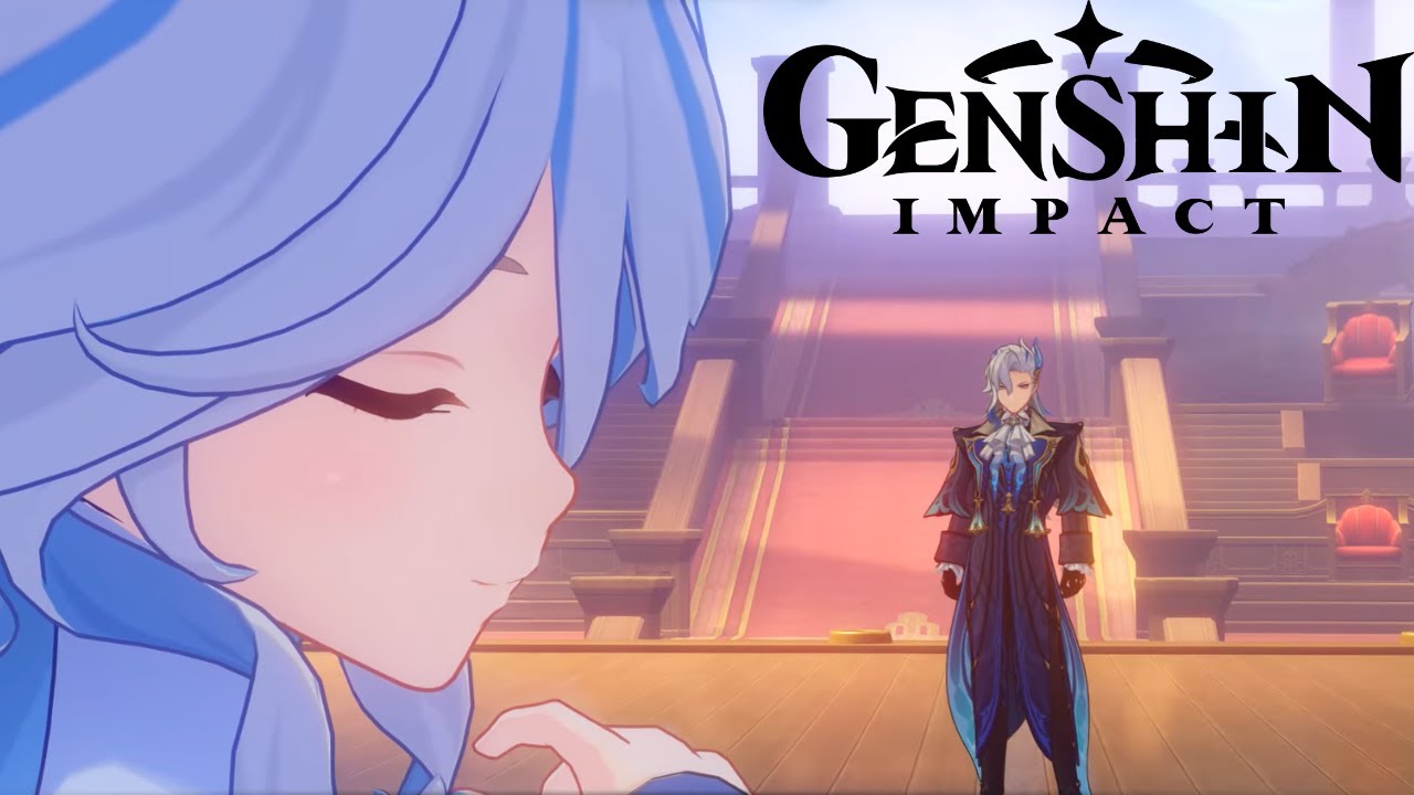 Neuvillette Meets Focalors - Cutscene Animation | Masquerade of the ...