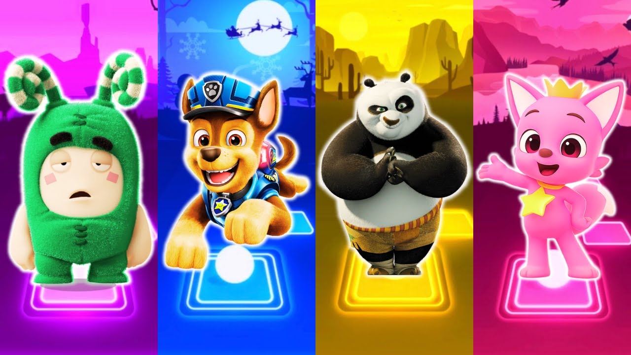 Oddbods - Paw Patrol - Kung Fu Panda 4 - Pinkfong - Tiles Hop EDM Rush ...