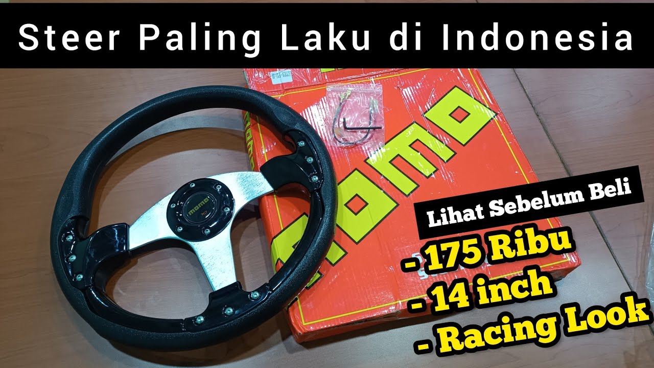 Review Stir Steer Setir Racing Universal Momo 14" inch - YouTube