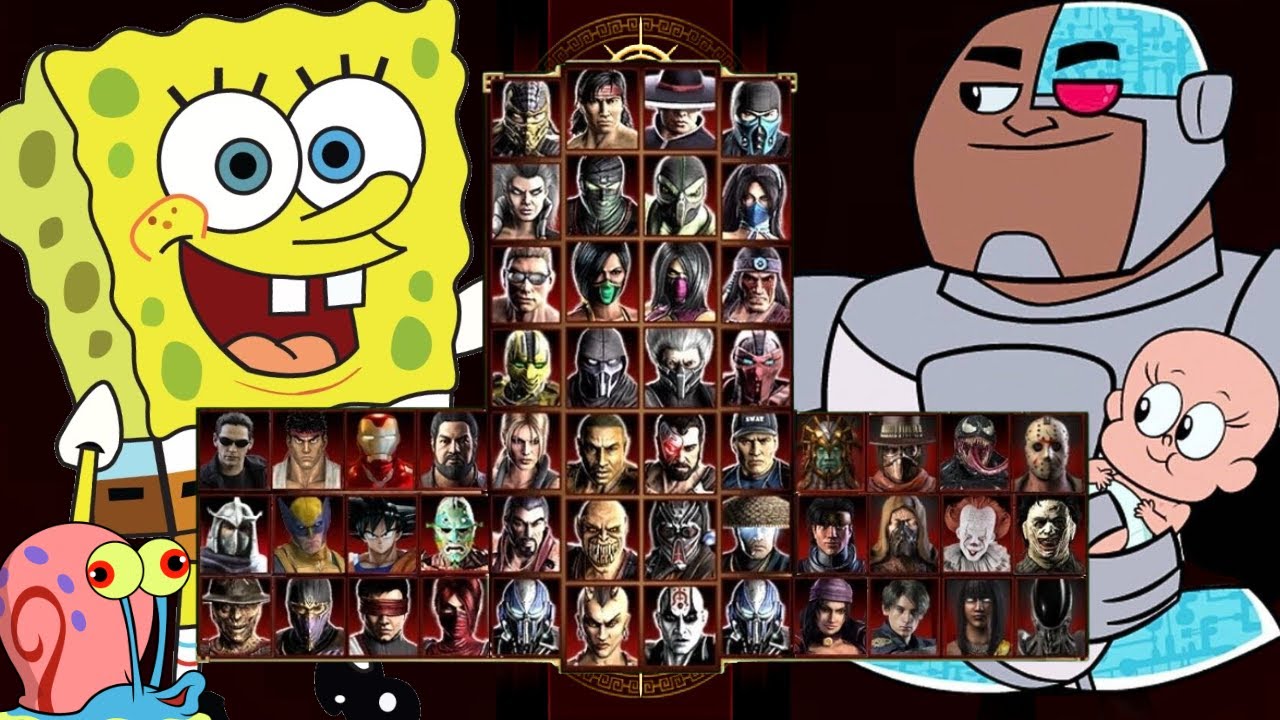 Mortal Kombat 9 - SPONGEBOB 🧽 & CYBORG TEEN TITÃNS 🤖 - Expert Tag ...