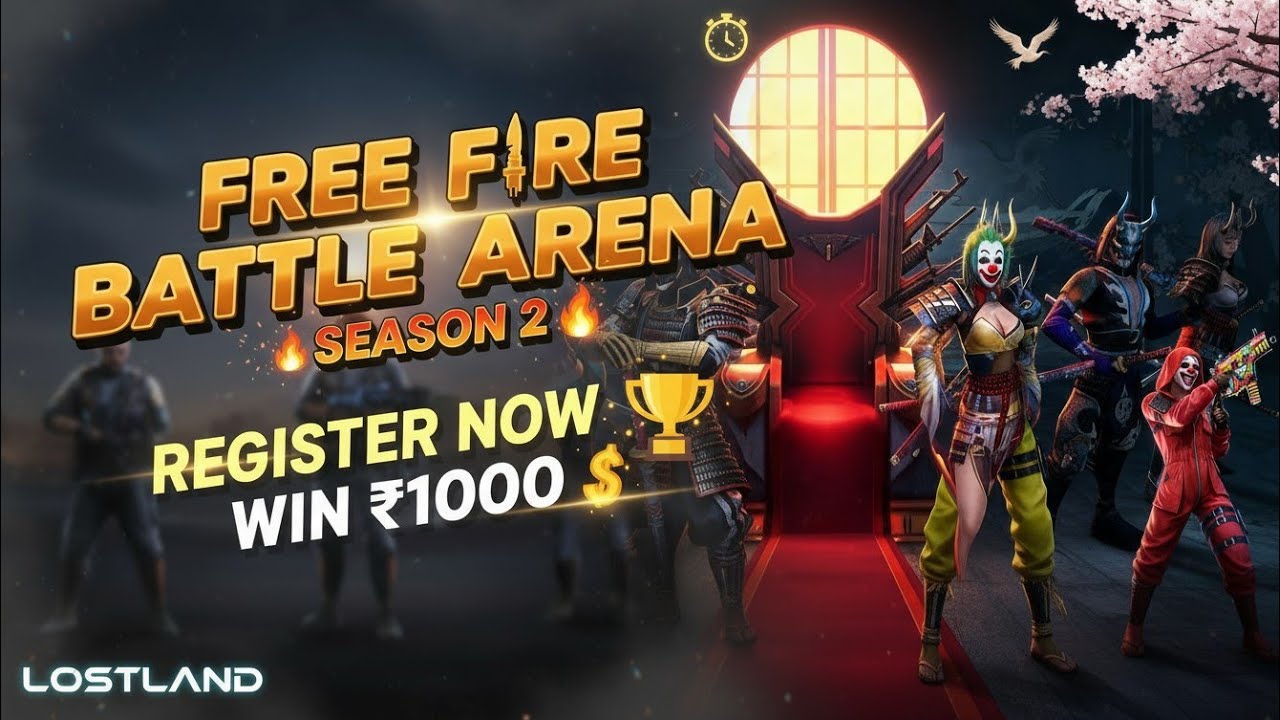 🔥 Free Fire Battle Arena Season 2 – Register Your Team NOW & Win ₹1000 ...