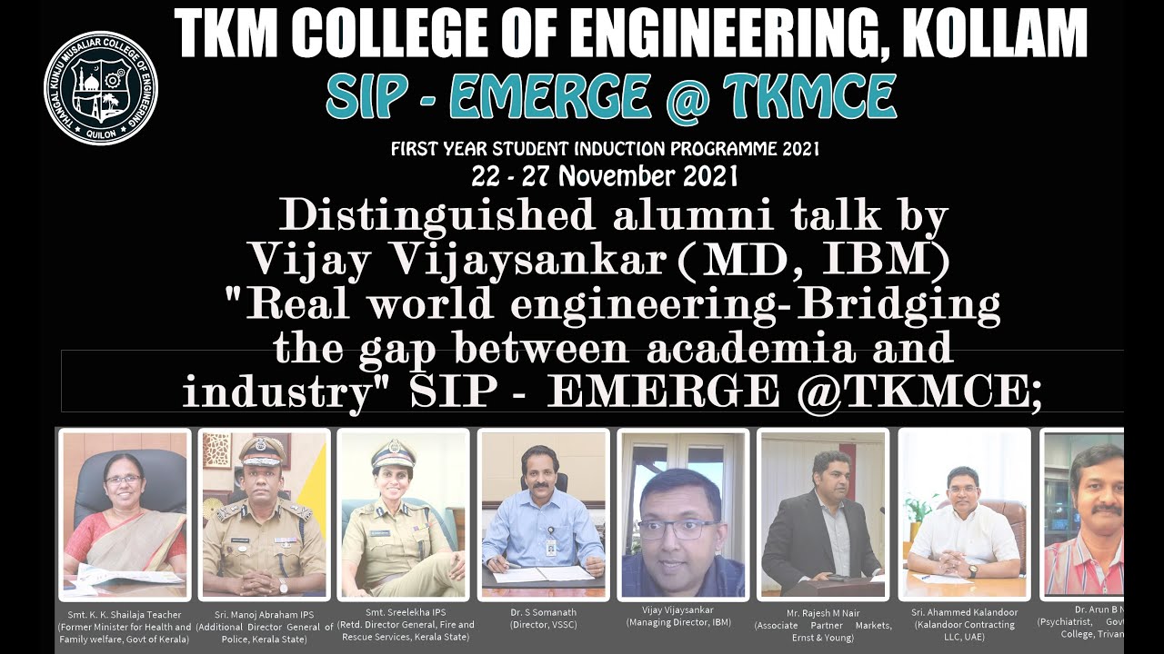 SIP'21 -Talk Vijay Vijaysankar (MD, IBM) "Real world eng-Bridging the ...