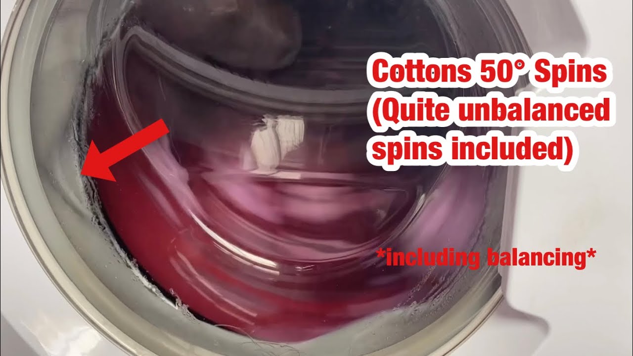 Hotpoint WML540 washing machine || Cottons 50 all inter spins (With new ...