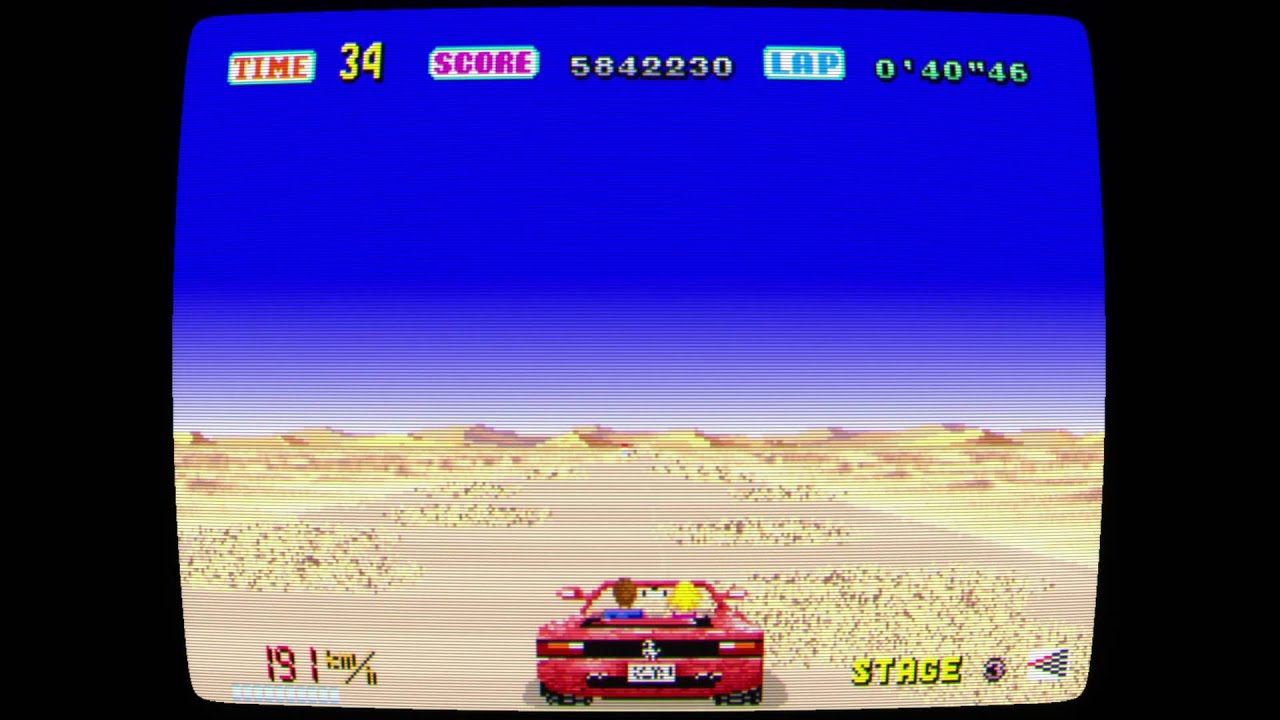 Outrun (Arcade). Route A. 60fps. 1080p. - YouTube