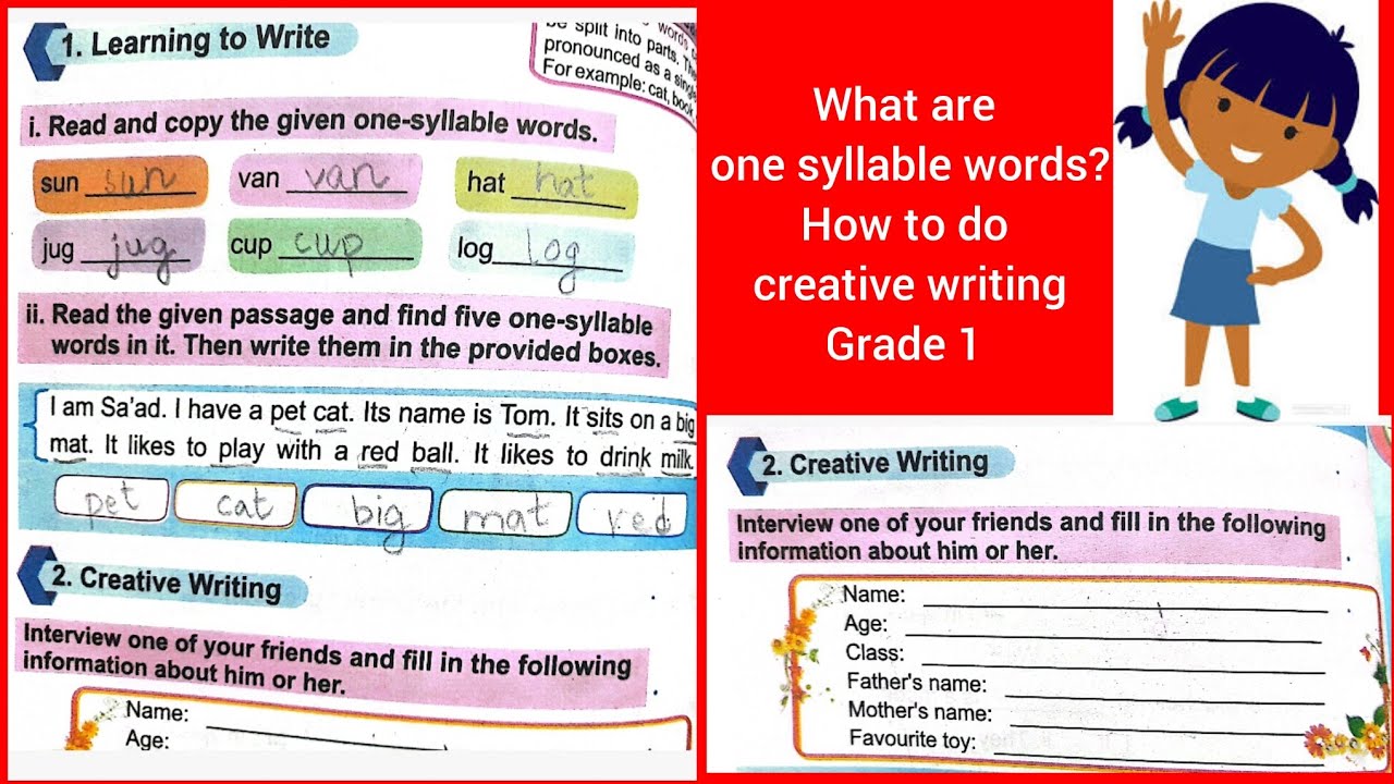 What are one syllable words ||My self Essay||Syllables + Creative ...