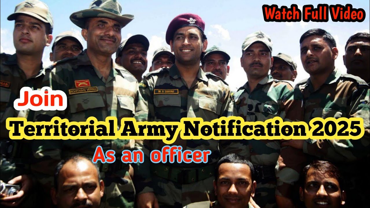 Territorial Army Notification 2025 🪖 Vaccancy, Age Limit, Exam Pattern ...