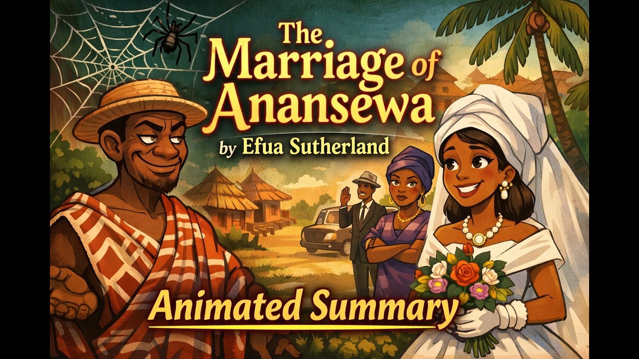 Animated summary of The Marriage of Anansewa by Efua Sutherland - YouTube