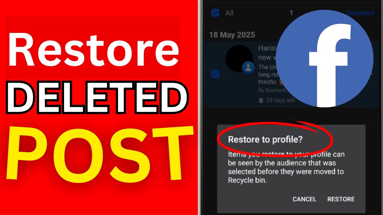 How To Restore Deleted Post on Facebook Page | Step by Step Guide - YouTube