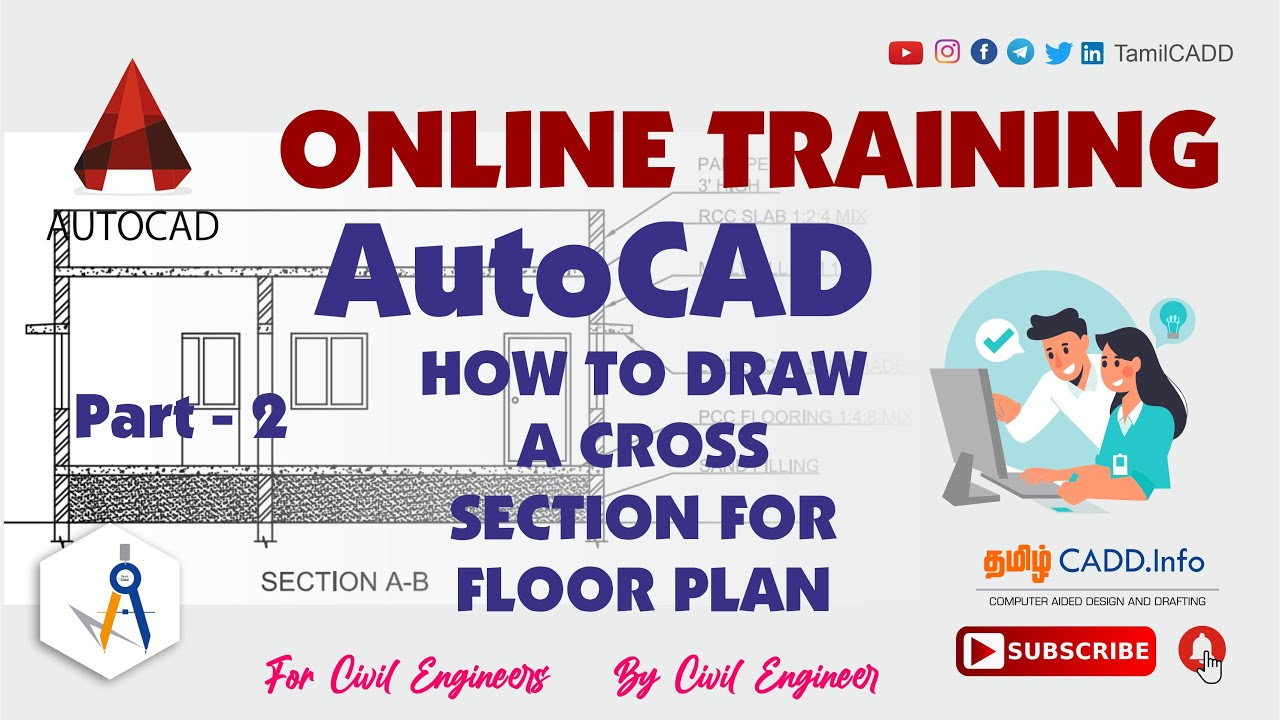 HOW TO DRAW SECTION IN AUTOCAD_ANNOTATION FOR MATERIALS_AUTOCAD ONLINE ...
