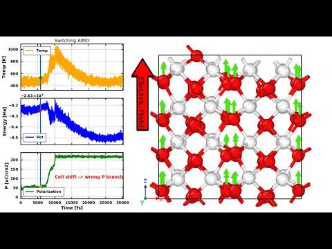 Ferroelectric switching in HfO2: Electric field aligned with ...