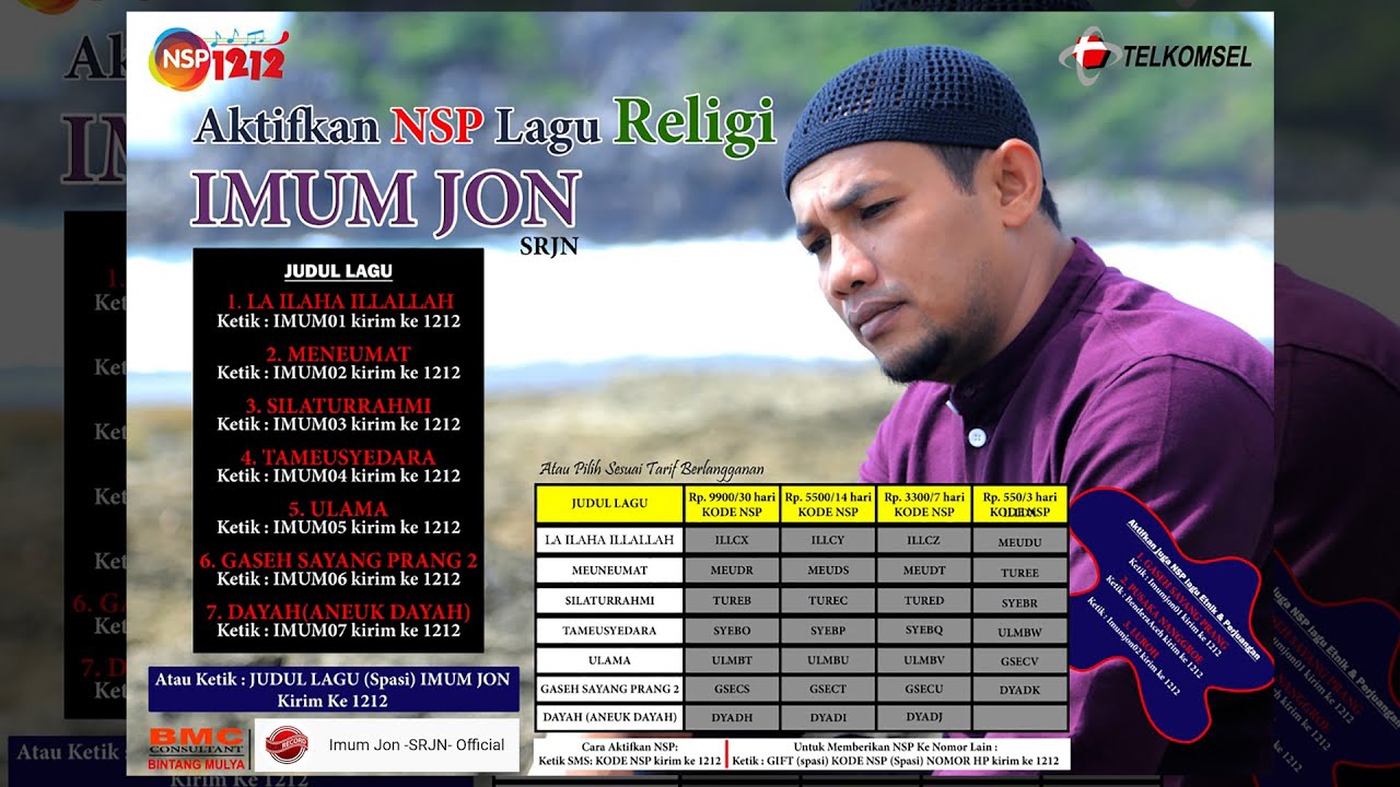 Imum Jon (SRJN) - Kode NSP Lagu-Lagu Imum Jon (SRJN) - YouTube