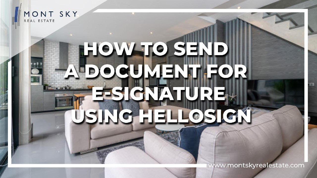 How to Send a Document for E Signature Using Hellosign - YouTube