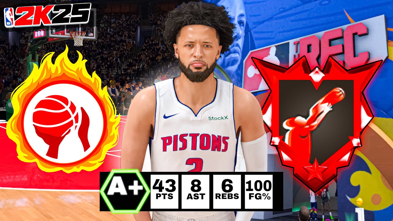 This CADE CUNNINGHAM Build is UNGUARDABLE in RANDOM REC on NBA 2K25 ...