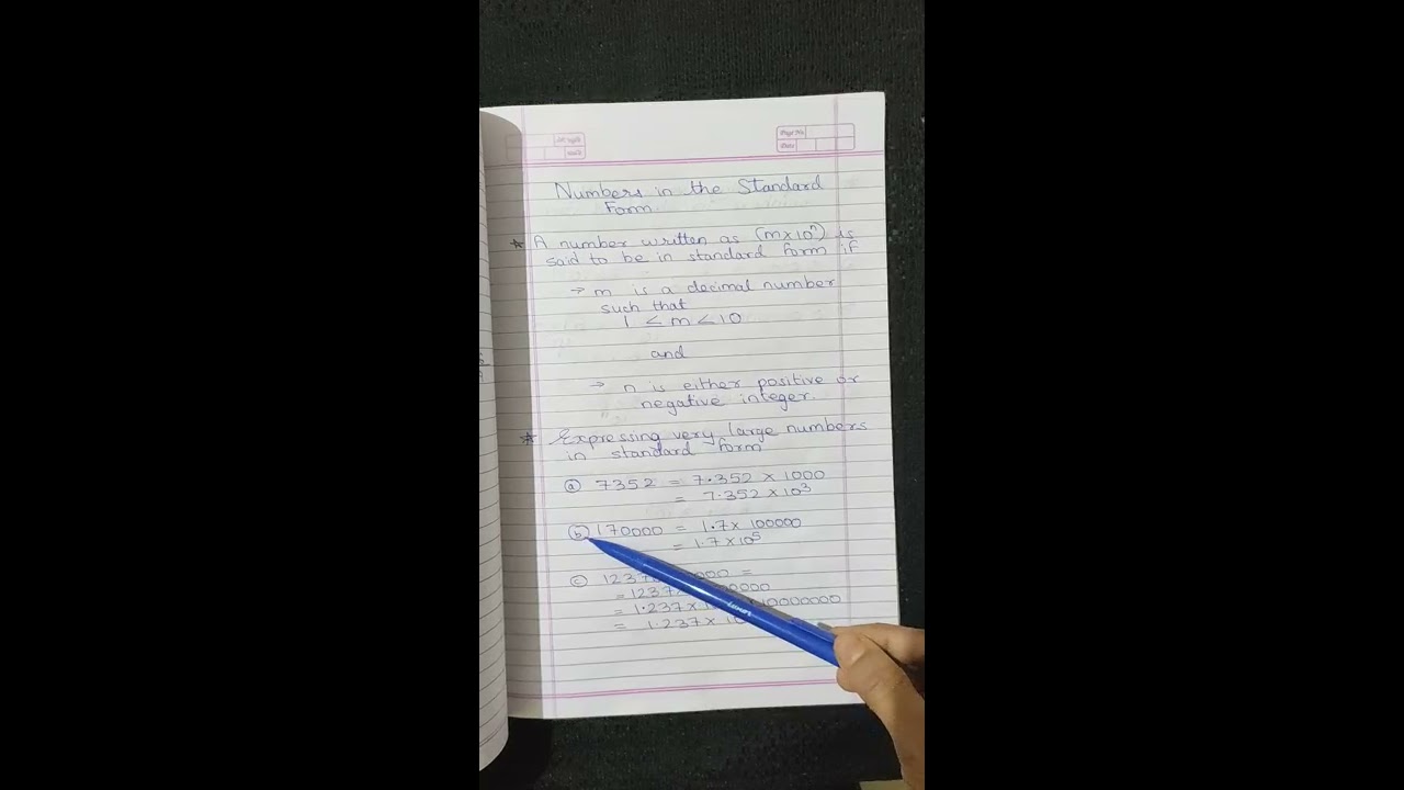 How To Represent Numbers In Standard Form YouTube How To Represent Numbers In Standard Form YouTube