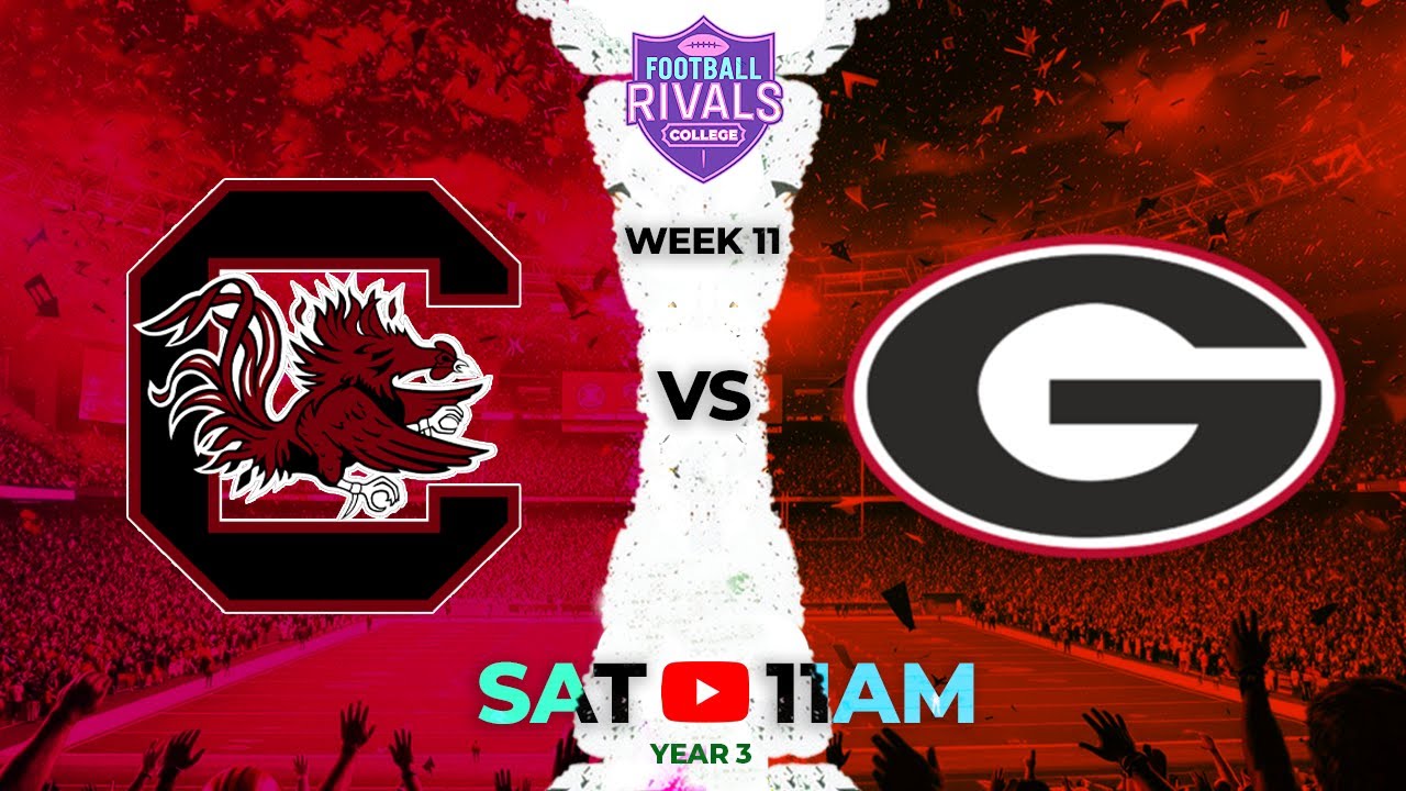 SOUTH CAROLINA AT GEORGIA WEEK 11 : FOOTBALL RIVALS COLLEGE LEAGUE YEAR ...