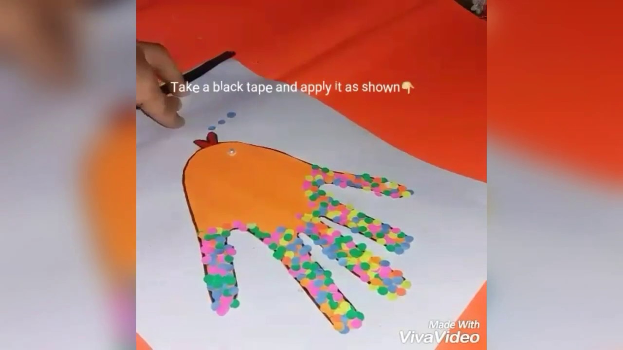 How to make HANDPRINT FISH. Easy craft work - YouTube