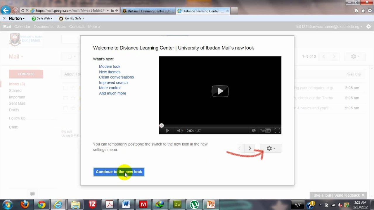 THE PROCESS OF LOGIN INTO DLC UI, STUDENT EMAIL ACCOUNT - YouTube