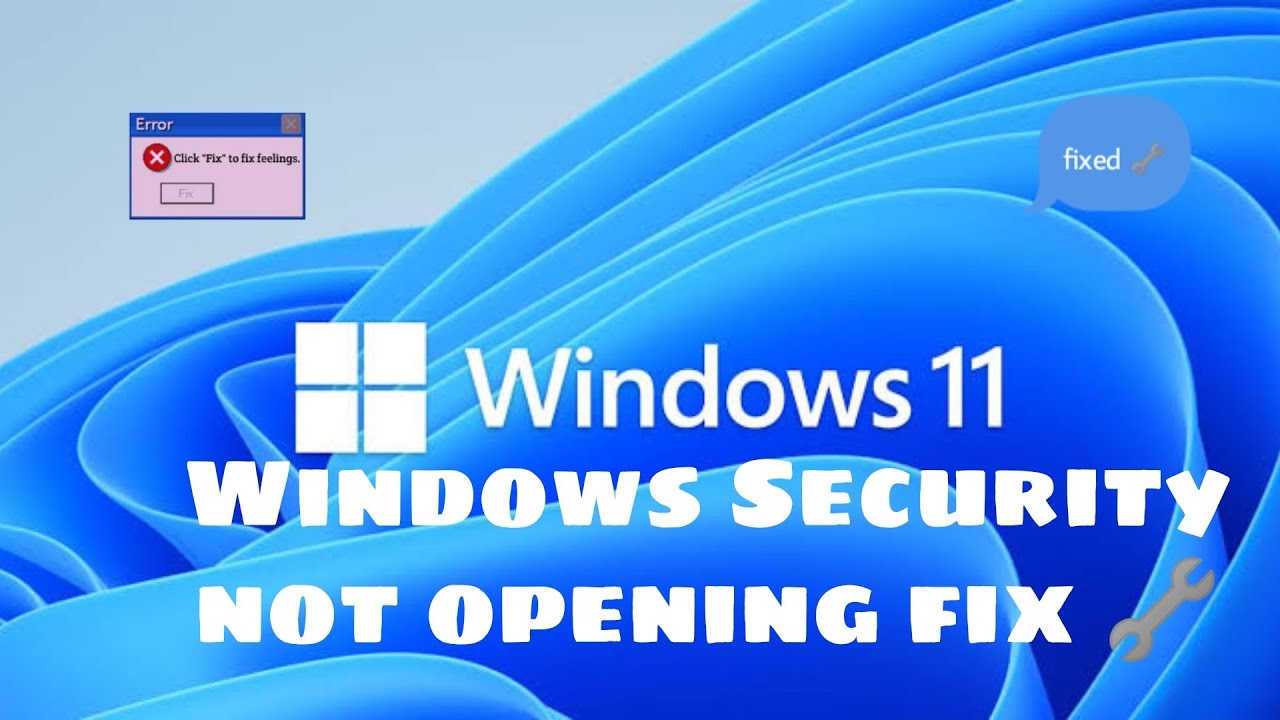 Fix windows security not working in new windows 11 - YouTube