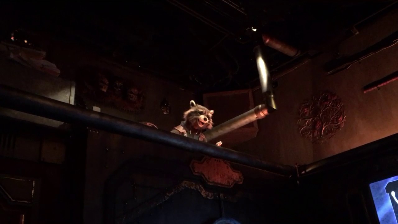 Rocket Animatronic on Guardians of the Galaxy: Mission Breakout - YouTube