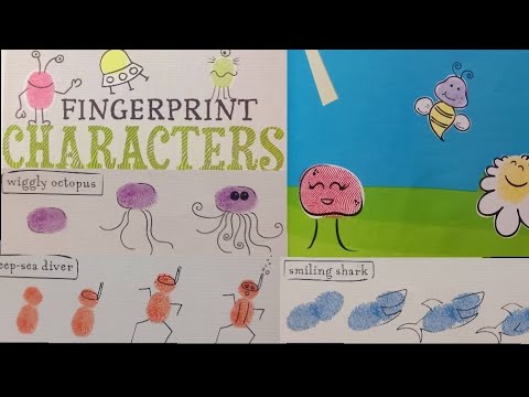 Best fingerprint characters for kids|fingerprint art for kids# ...