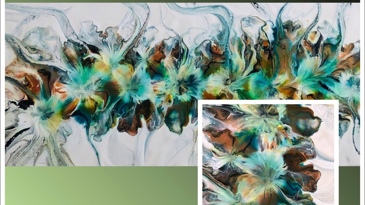 BEST EVER STUNNING SPRING GARDEN~EXOTIC ORCHIDS ACRYLIC POURING~THREE ...