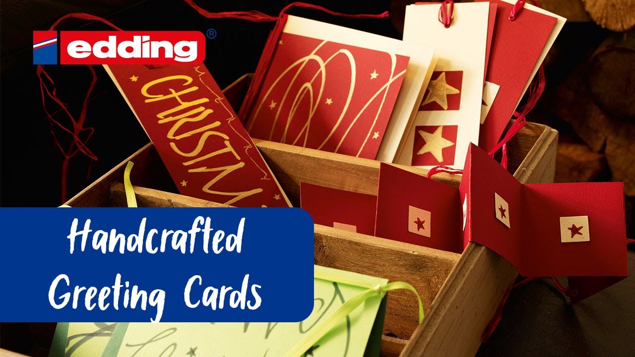 Hand-lettered greeting cards with edding calligraphy pens - YouTube