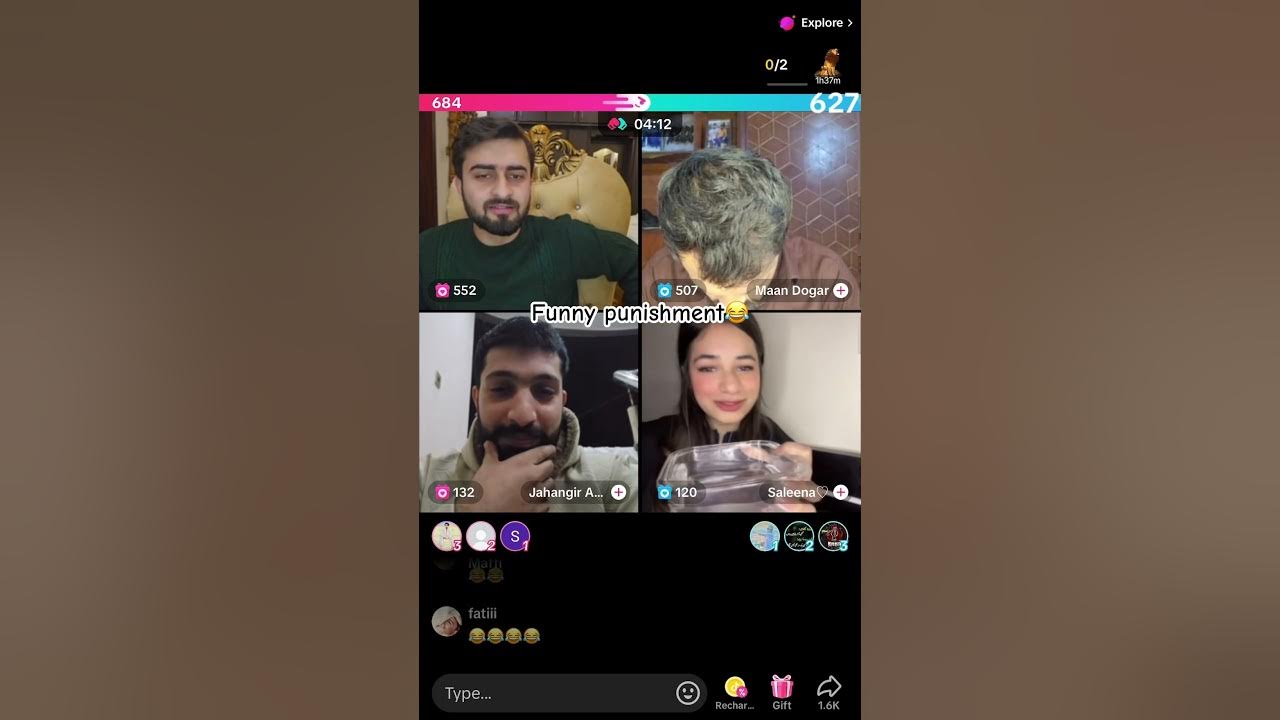 || Saleena funny 😆 punishment from haider shah on TikTok live match ...