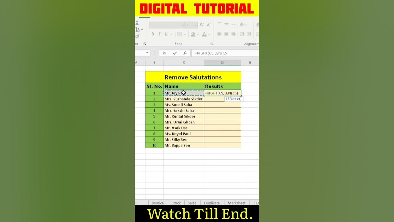 How To Remove Mr Mrs salutations From Name In Excel shorts how-to-remove-mr-mrs-salutations-from-name-in-excel-shorts