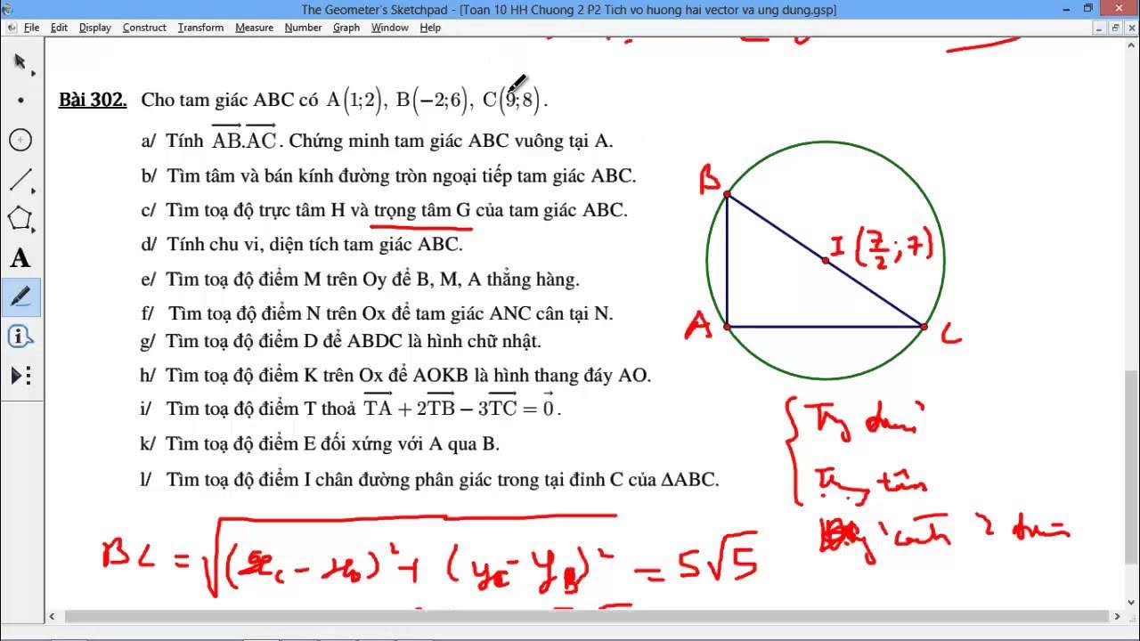 Cho tam giác ABC vuông tại A, vẽ hình chữ nhật ABDC - Bài toán hình học