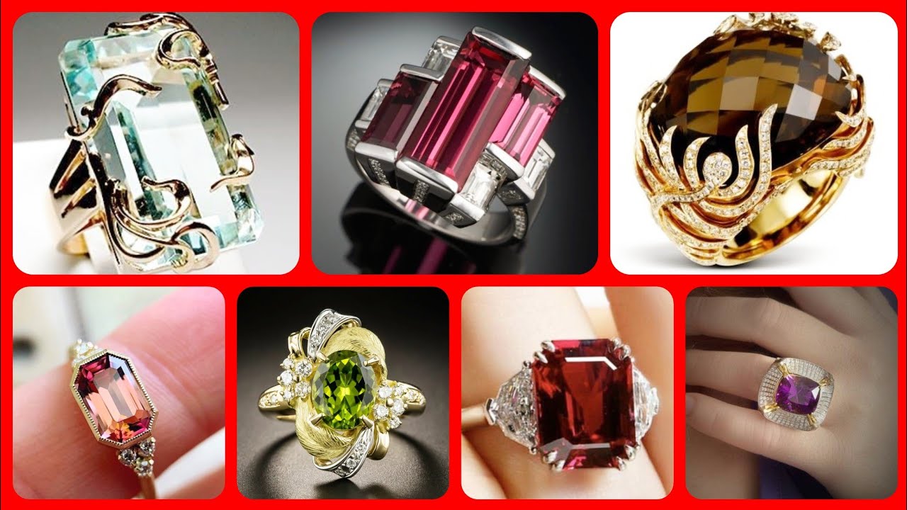 gorgeous and adorable classy gemstone rings designs for engagement and ...
