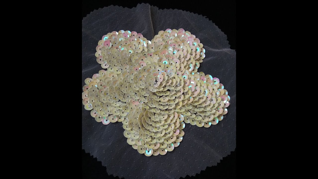Beaded Sequin Flower - YouTube