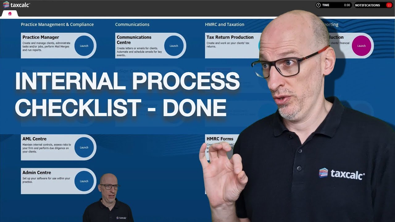 How to use checklists in TaxCalc for tracking internal processes - YouTube
