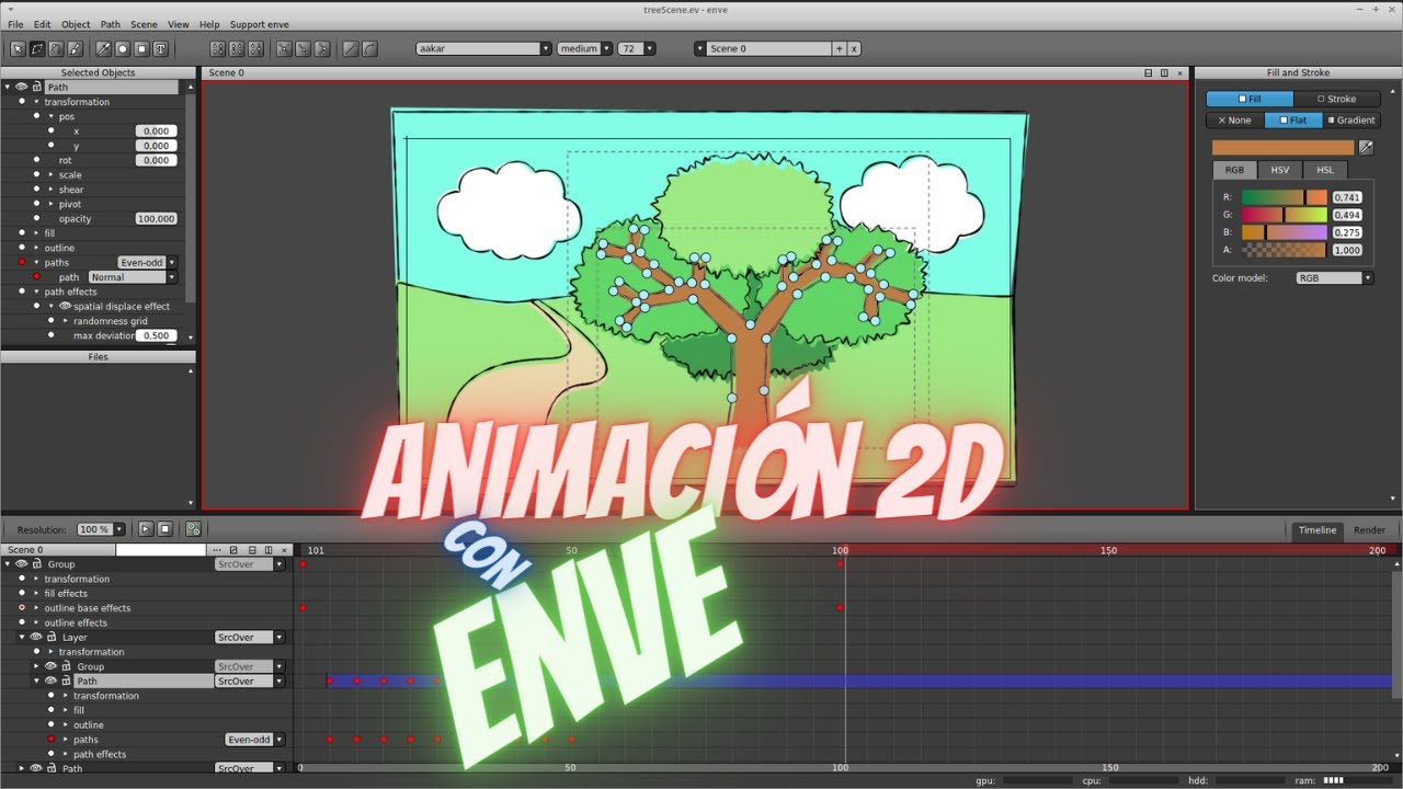 Animación 2d con Enve - YouTube