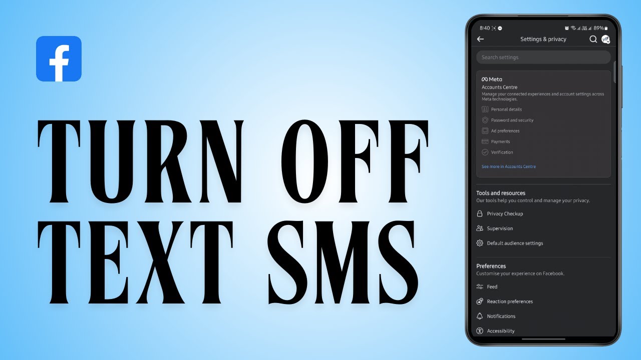 How to Turn Off Text SMS Notifications on Facebook - YouTube