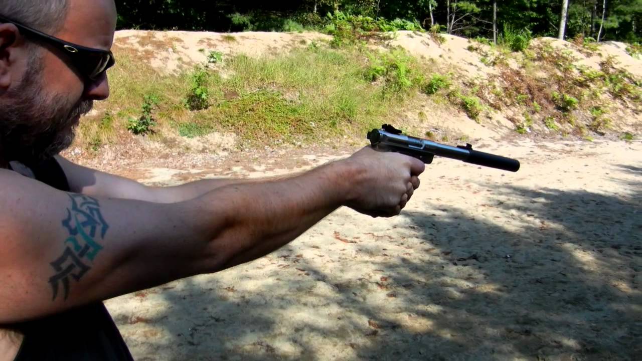 Shooting The Suppressed Ruger Mark II .22 LR Pistol - YouTube