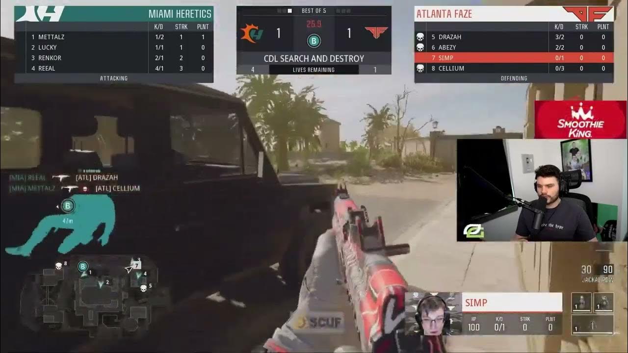 Simp gets an insane 1v4 against Miami - YouTube